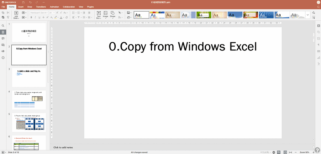 Copy from local Excel and Paste to OO presentation after save completely Issue - Docs ...