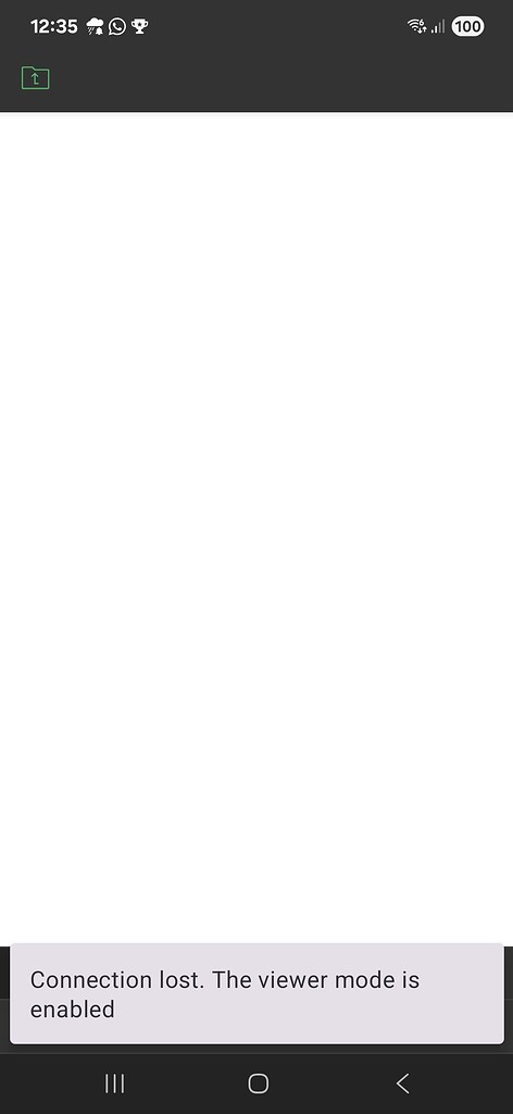 Connection Lost. Viewer Mode Enabled - Mobile apps - ONLYOFFICE Community
