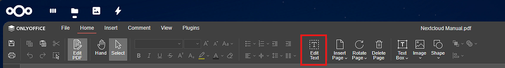 Missing "Edit Text" button for PDF editing Community Edition ...
