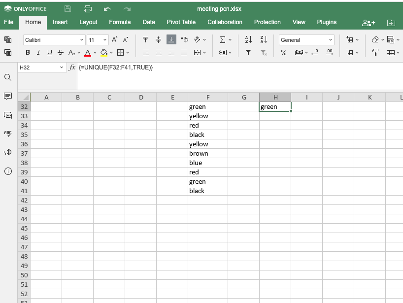 Spreadsheet function returning array - Docs - ONLYOFFICE Community