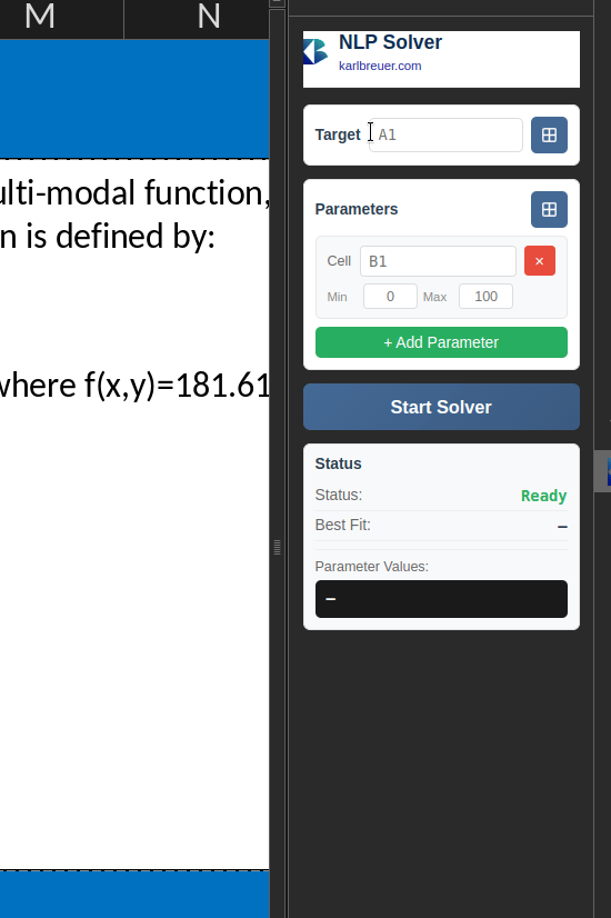 Here is the nonlinear programming solver. NLP-Solver - Plugins ...